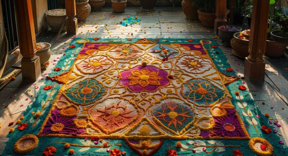 Rangoli : L'art vibrant au cœur de la culture indienne